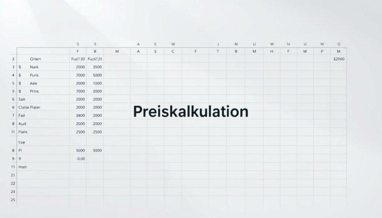 Preiskalkulation Vorlage für Excel hier downloaden